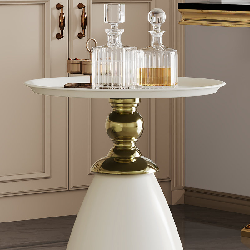 House of Hampton® Henock Iron Top Drum End Table | Wayfair